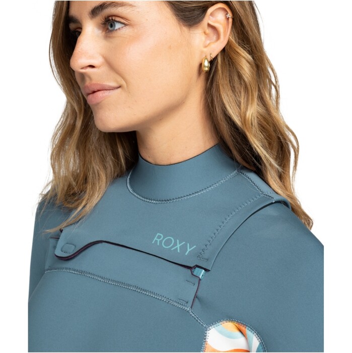 2025 Roxy Womens Swell Series 4/3mm Chest Zip Wetsuit ERJW103125 - Starglazer | Wetsuit Outlet